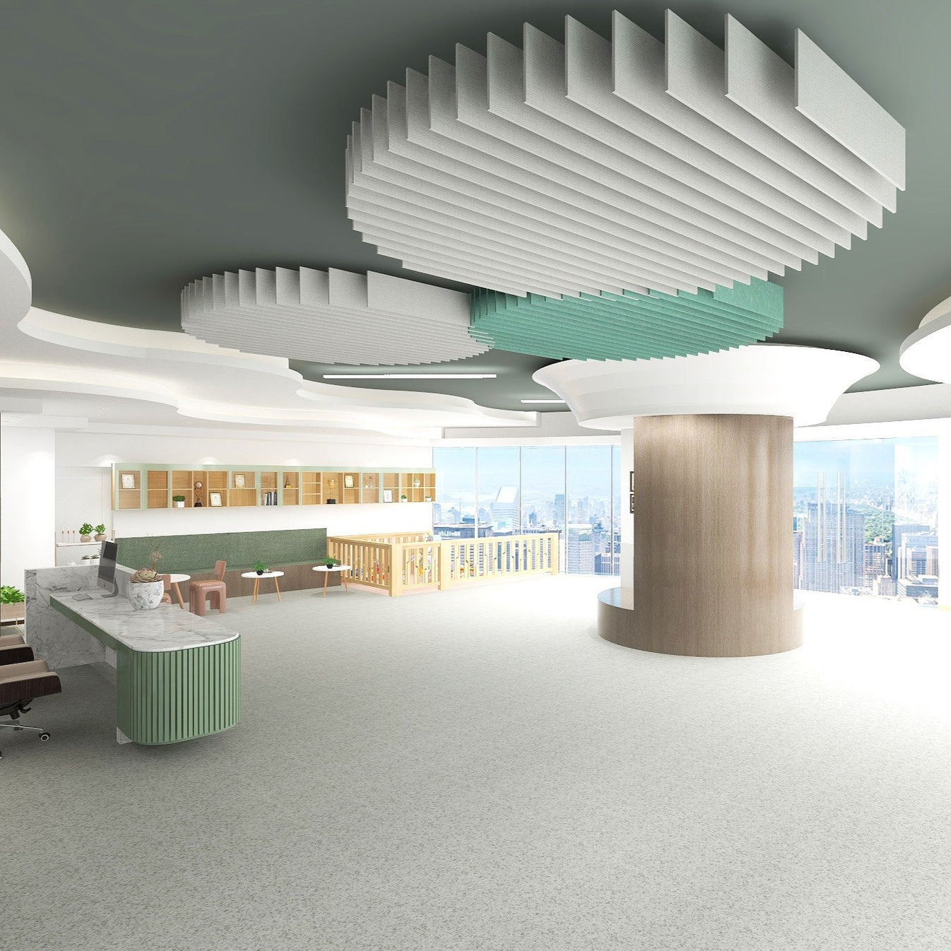 Round Baffel Sail Acoustic Panel – EKOWorkplace