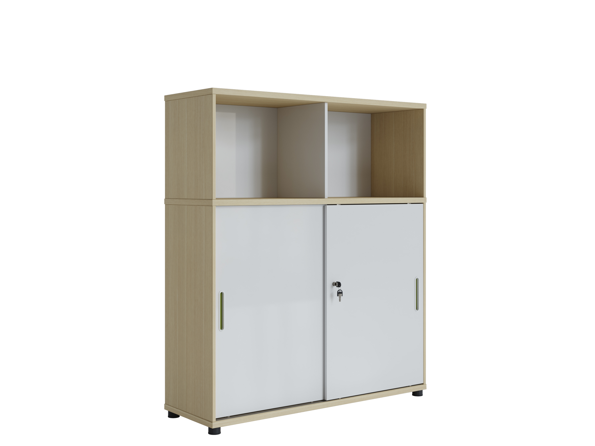 Sliding Cabinet with Top Open Shelf – EKOWorkplace